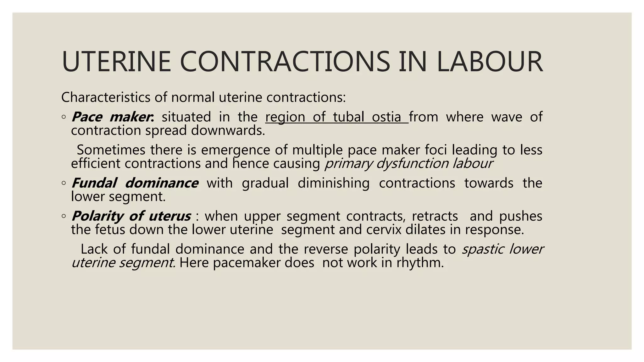 CAUSES AND ONSET OF NORMAL LABOUR | PPTX