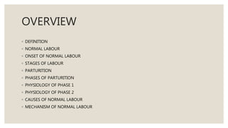 CAUSES AND ONSET OF NORMAL LABOUR | PPTX
