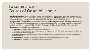 CAUSES AND ONSET OF NORMAL LABOUR | PPTX