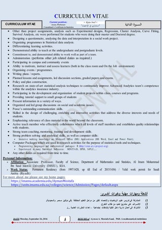 Dr. Ayman A. Mostafa_CV | PDF