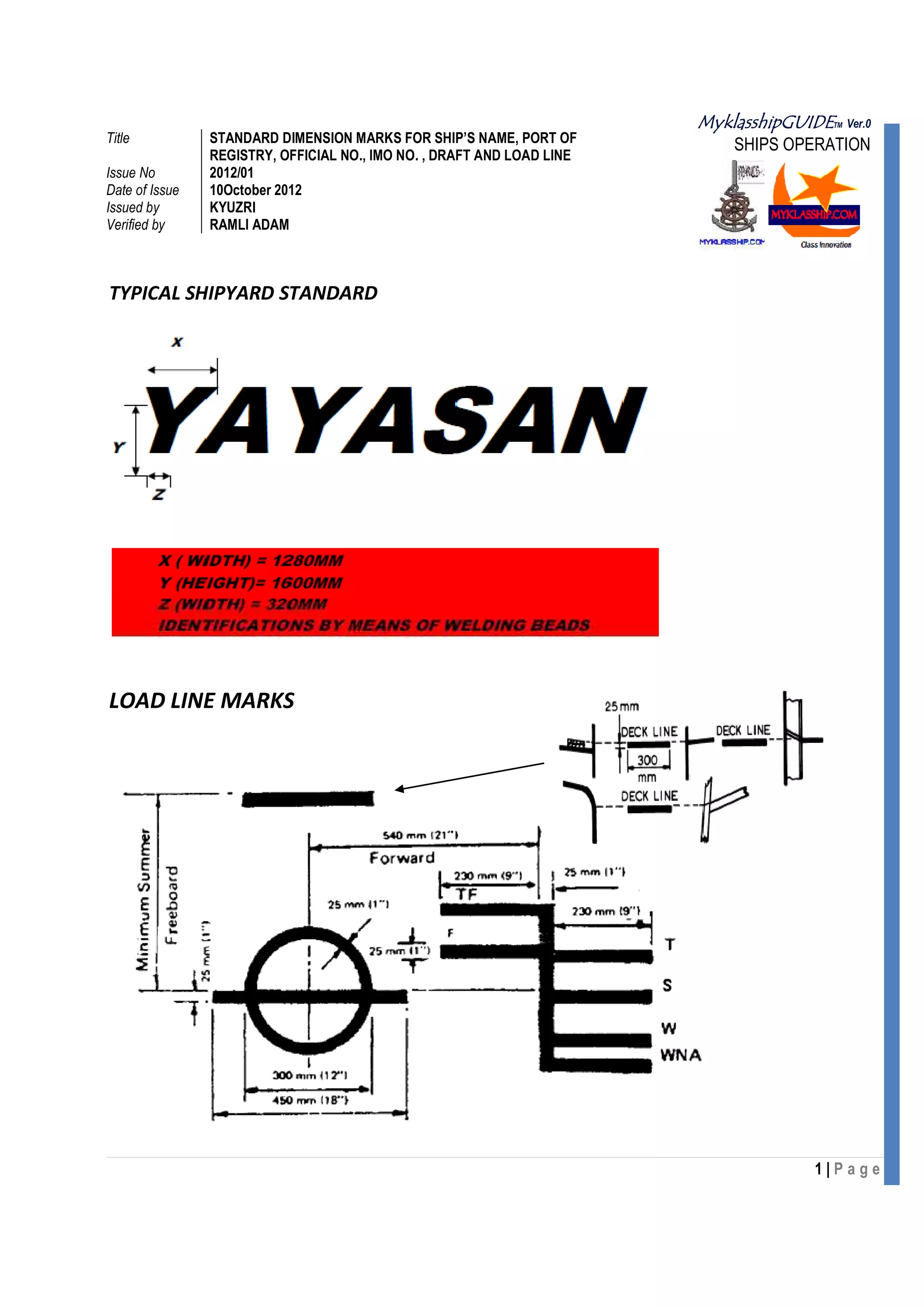 MyklasshipGUIDE_1201_STANDARD DIMENSION MARKS | PDF