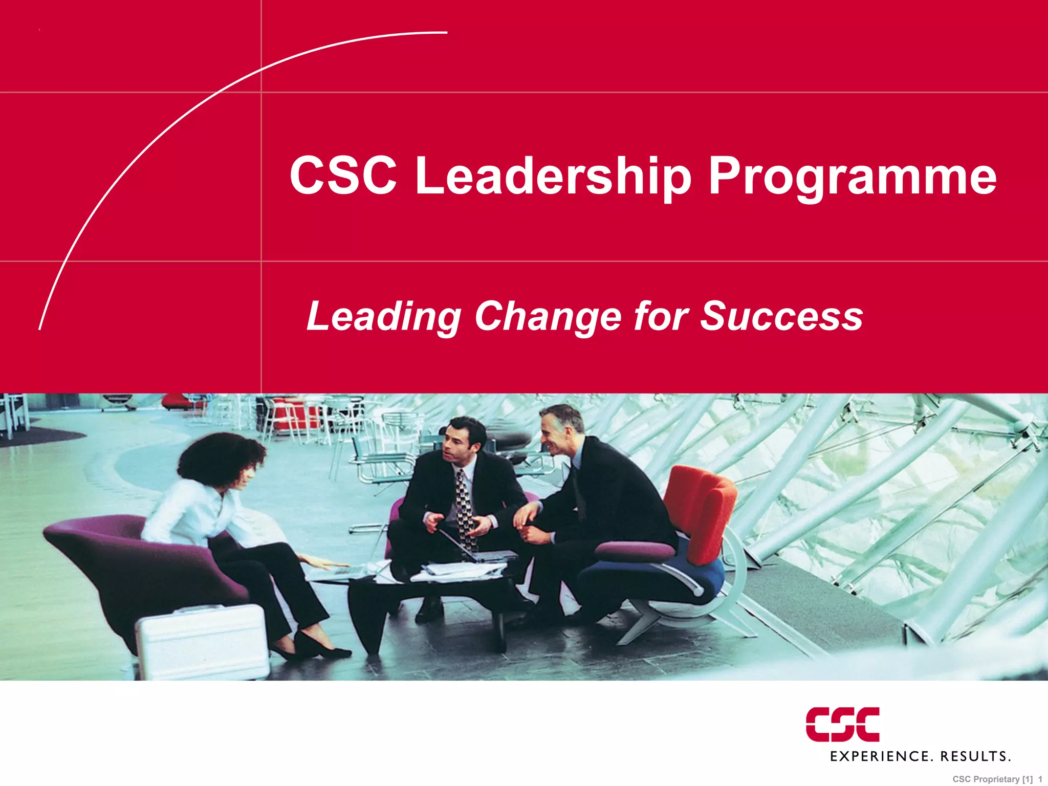 CSC Leadership Programme-Speaker | PPT