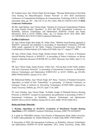 Ajay Vikram Singh | DOC | Computer Networking | Computing