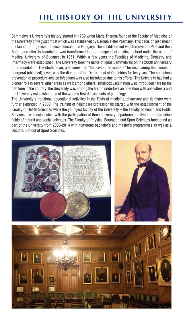 Semmelweis University brochure_2014_small | PDF