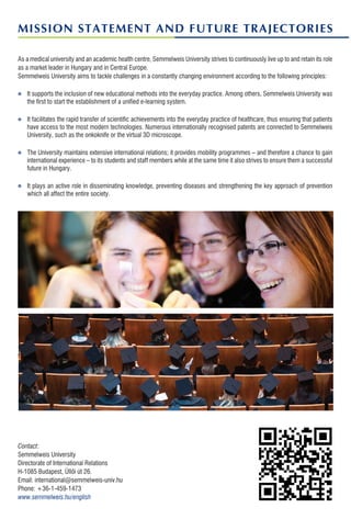 Semmelweis University brochure_2014_small | PDF
