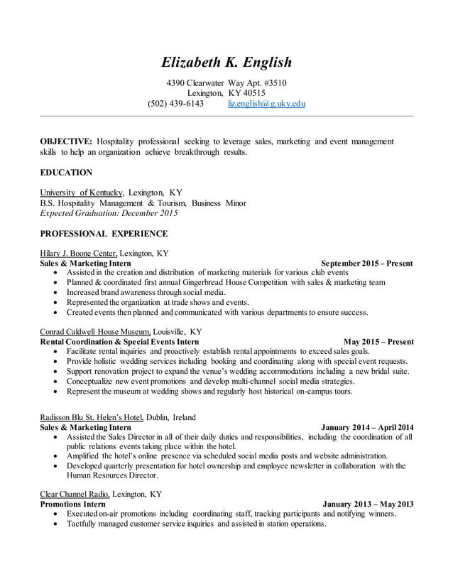 Liz English Resume | PDF