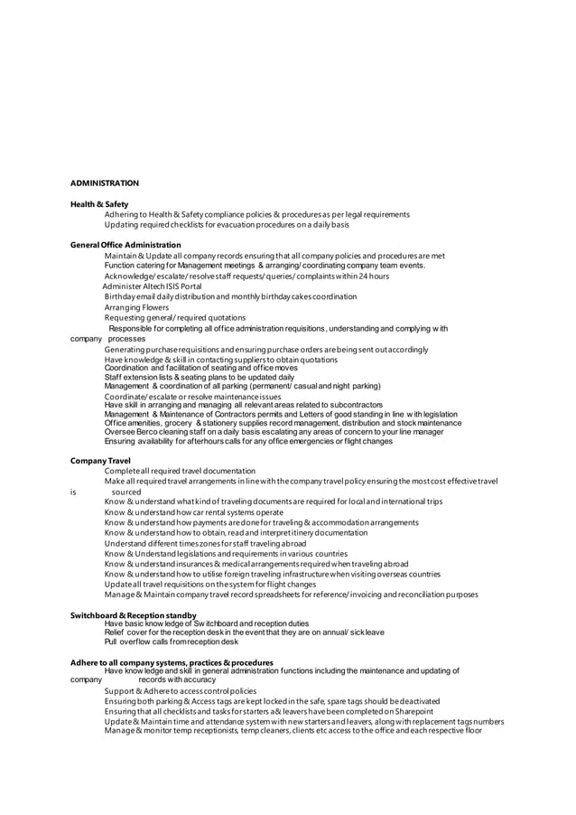 ADMINISTRATION DUTIES | PDF