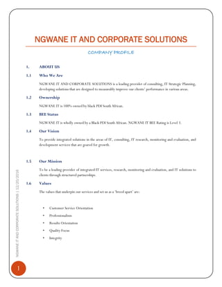NGWANE IT Profile 2016 | PDF