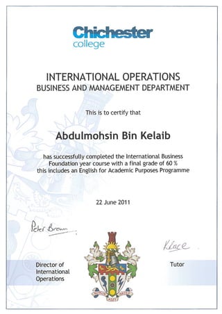 certificate-foundation year | PDF