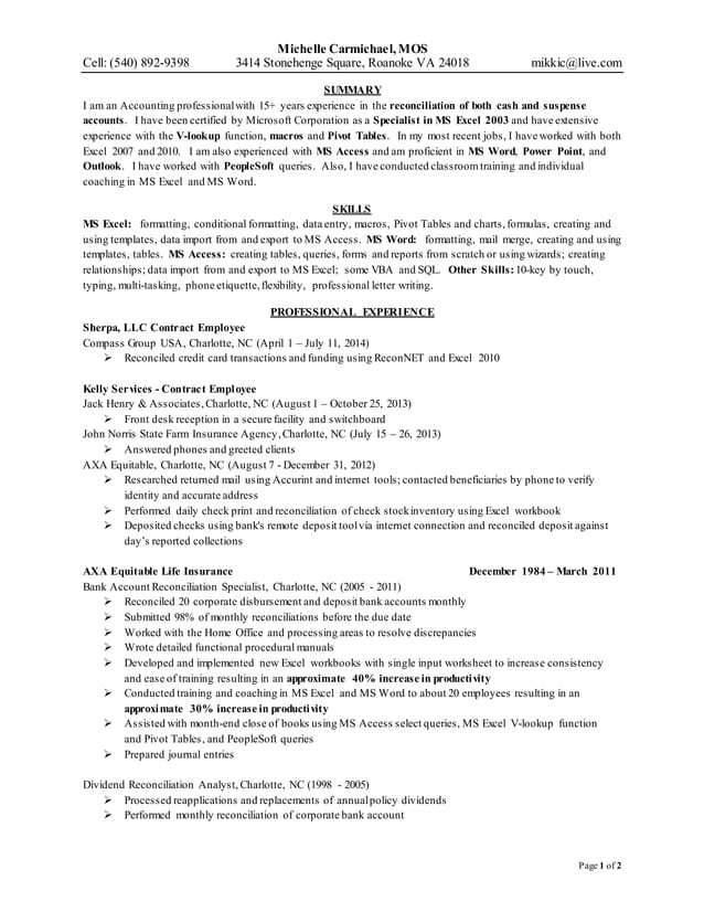 Resume-Michelle Carmichael | DOCX