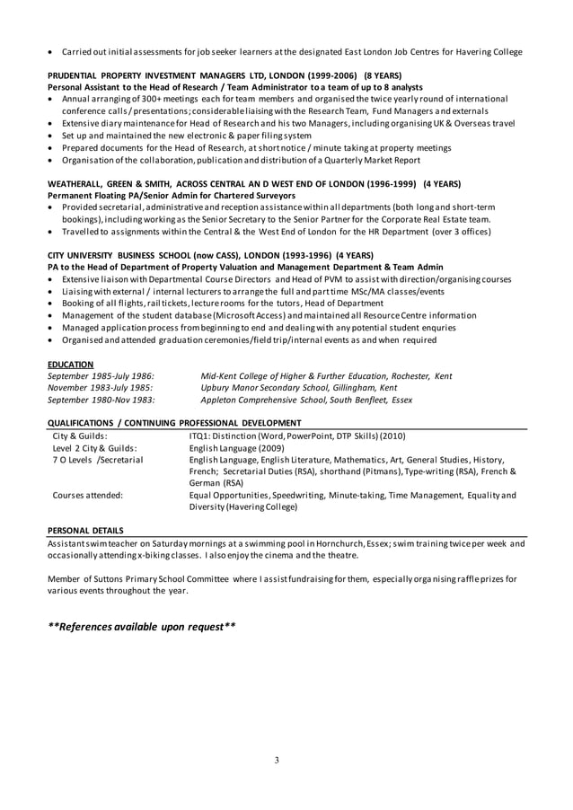 Andrea Porter - cv - Jan 2016 | PDF