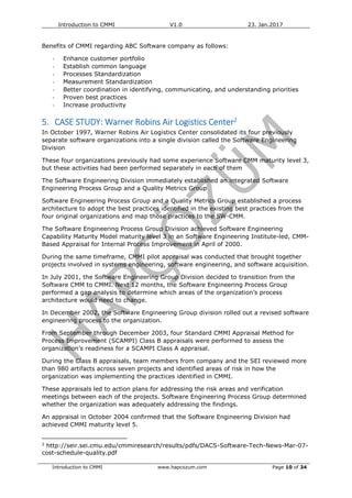 Introduction to CMMI | PDF