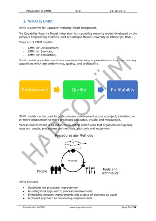 Introduction to CMMI | PDF