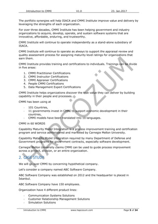 Introduction to CMMI | PDF