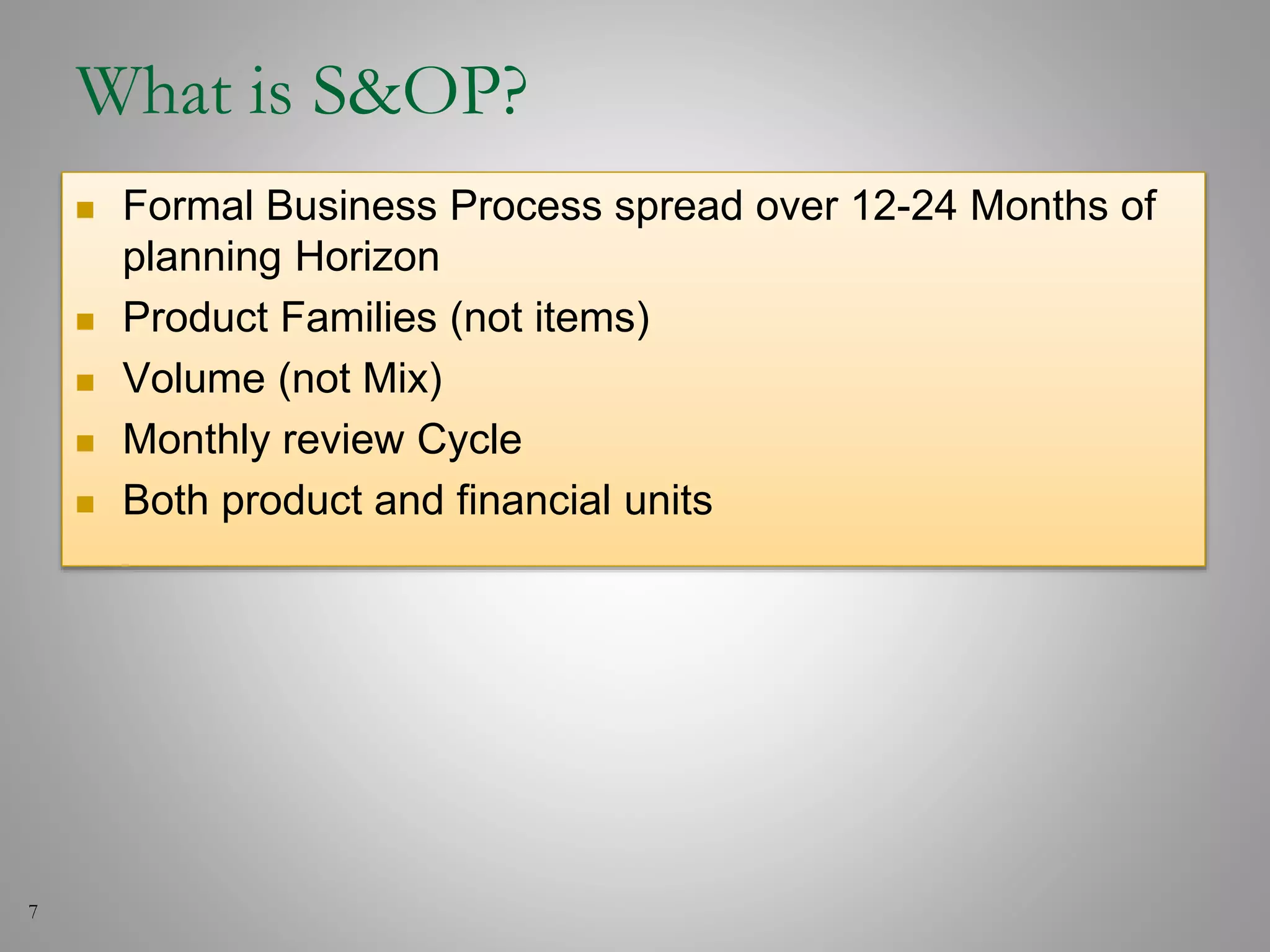 S&OP FINAL | PPTX