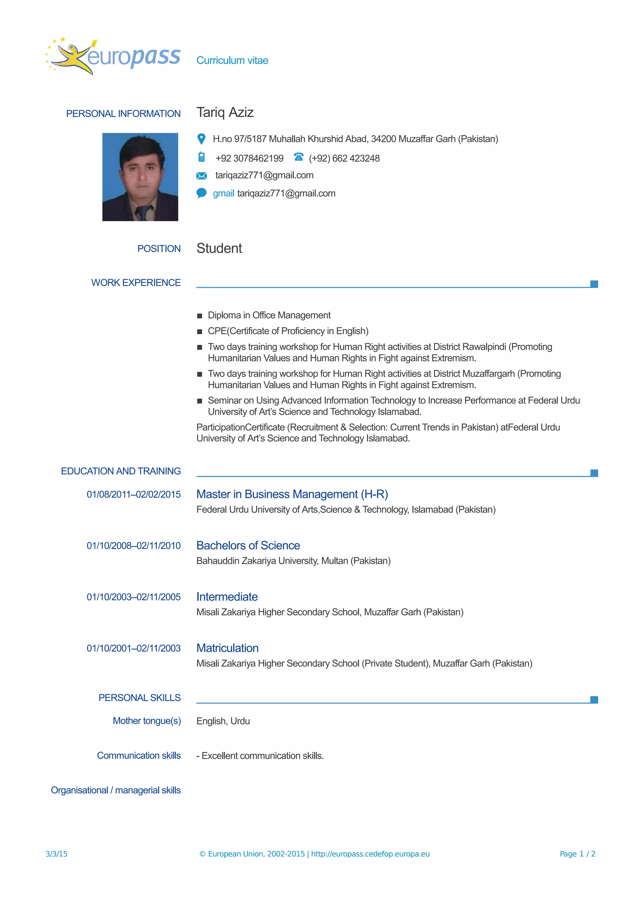 Tariq Resume | PDF