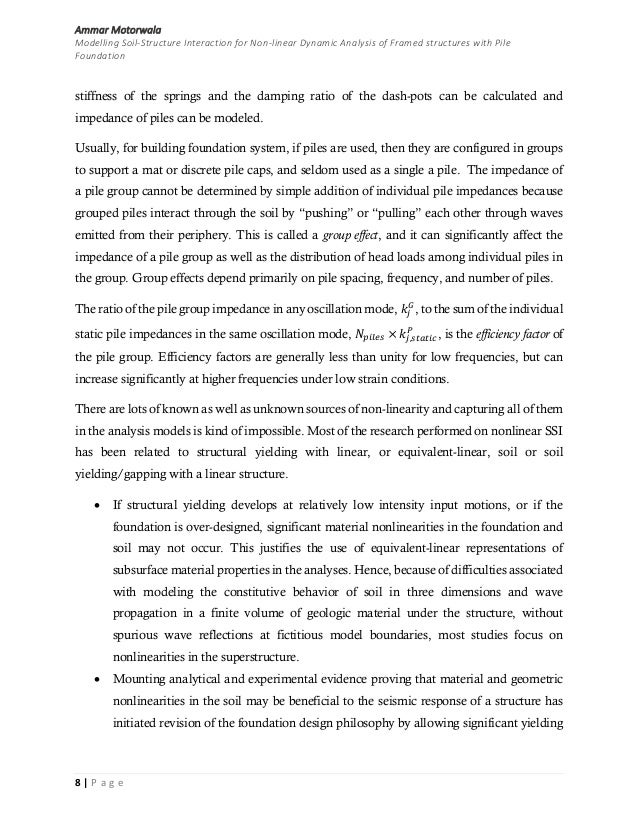 Soil Structure Interaction