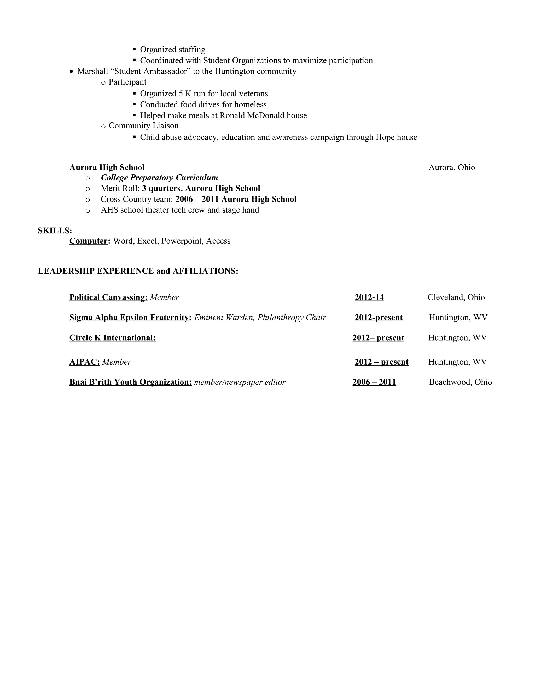 Jake O'Brien's Resume | PDF | Free Download