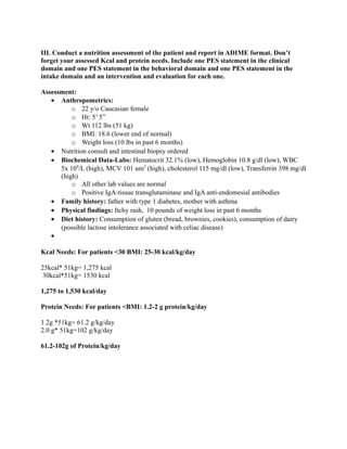 Celiac Case Study | PDF