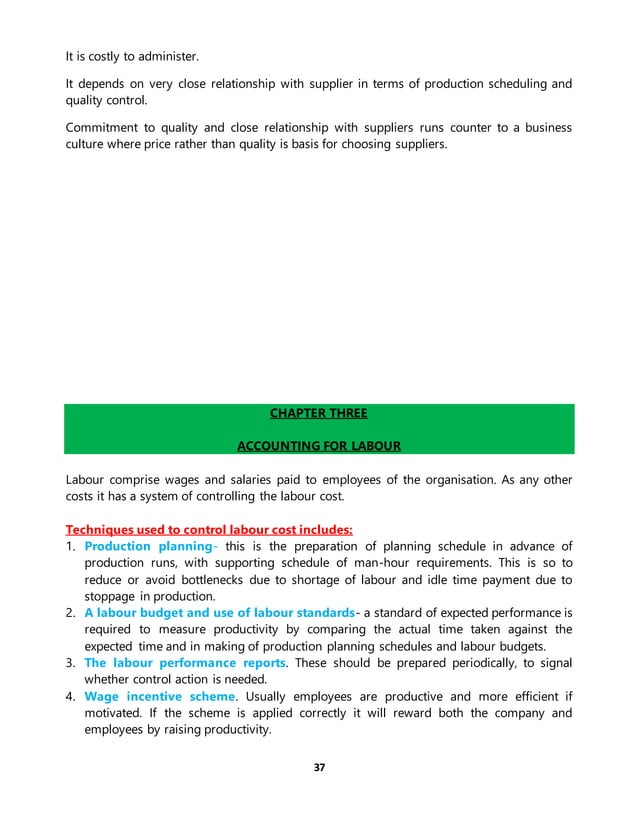 costing and management accounting manual-scripts | PDF