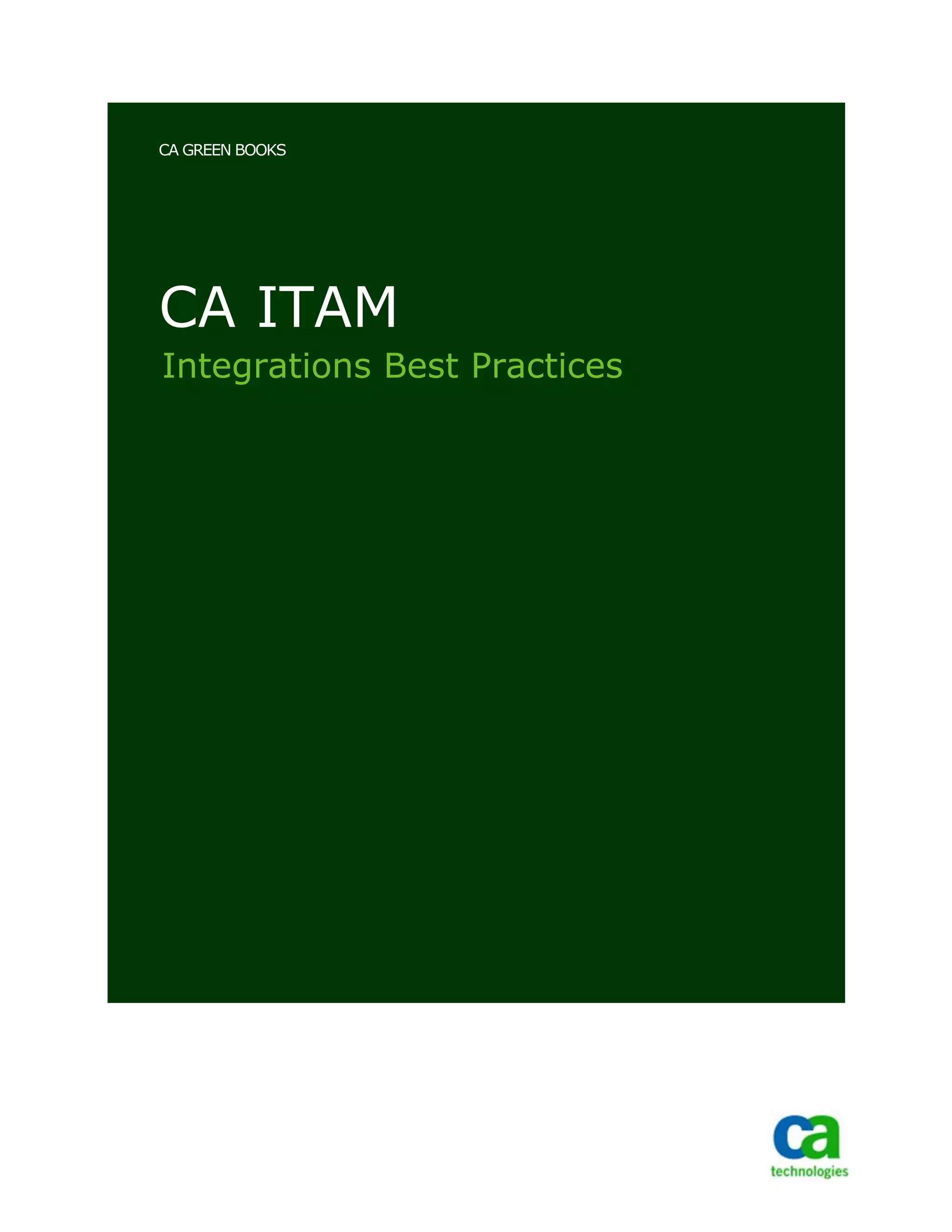 CA ITAM Greenbook - Chapter 1 | PDF
