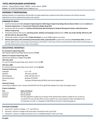 PATEL KRUPALKUMAR JAYANTIBHAI | PDF