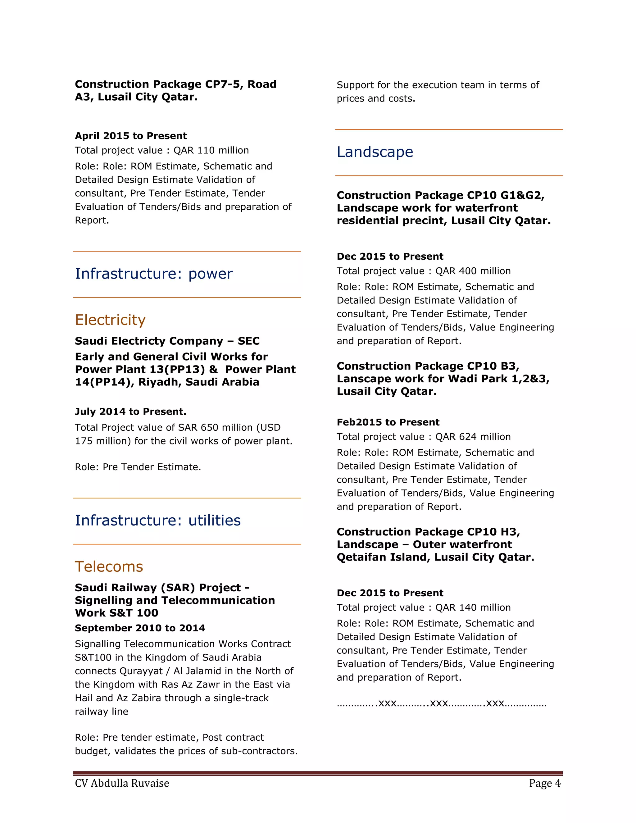 CV Abdulla Ruvaise Aug. 2016 | PDF