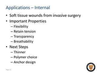 Physical Adhesive Patch for Wound Protection | PPTX