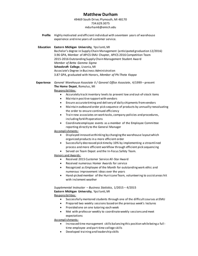 2016 Resume-Matthew Durham | DOCX