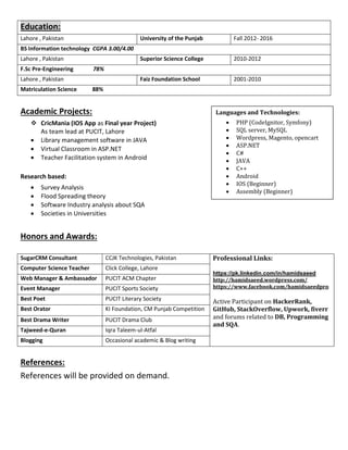 hamid-saeed-software-engineer | PDF