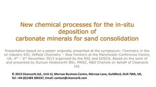 Sand consolidation poster | PPTX
