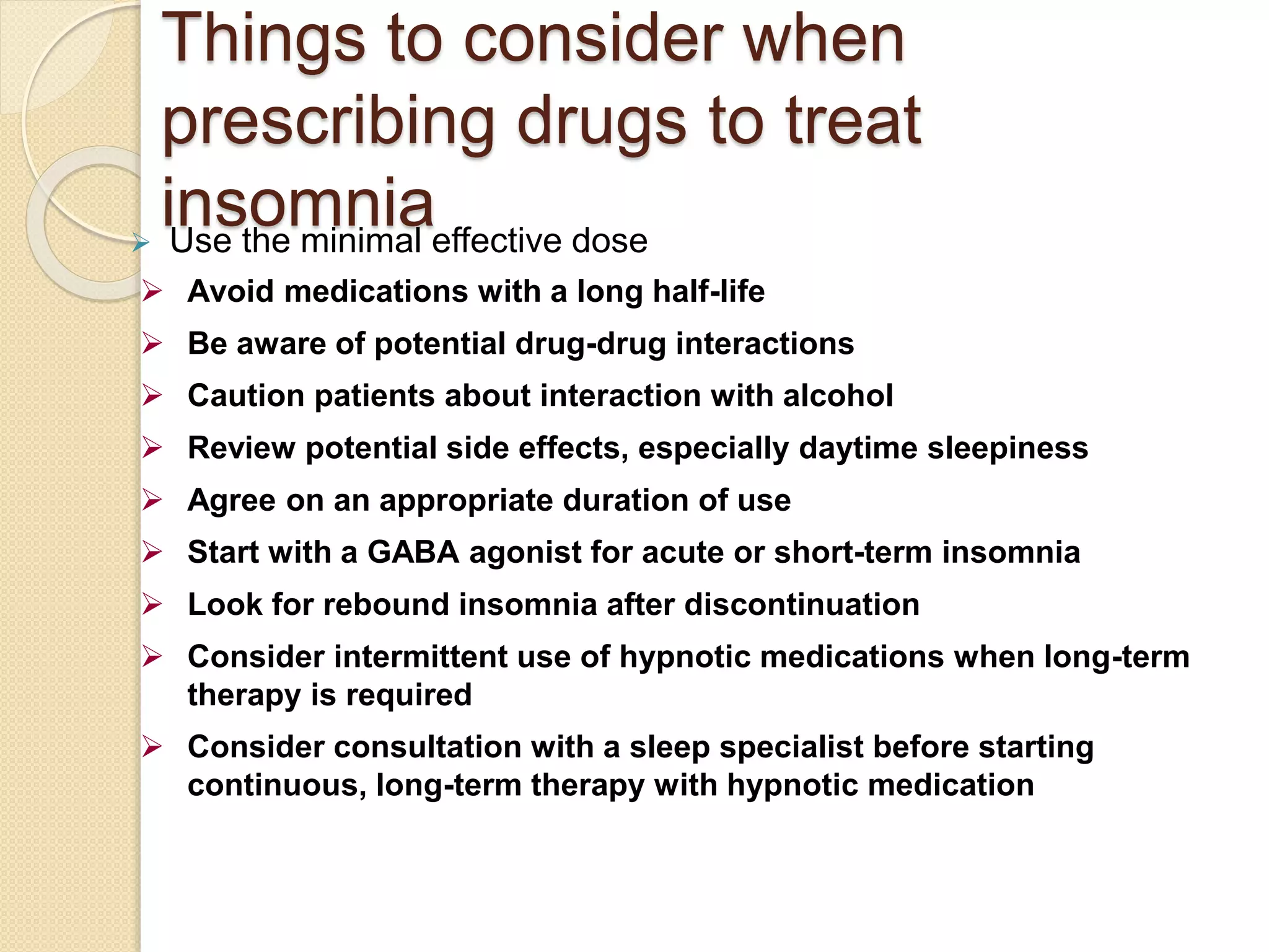 My PPT_Drug treatment of Insomnia | PPTX
