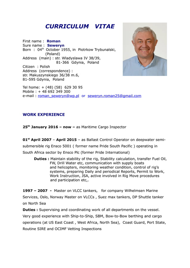 Roman Seweryn CV | PDF