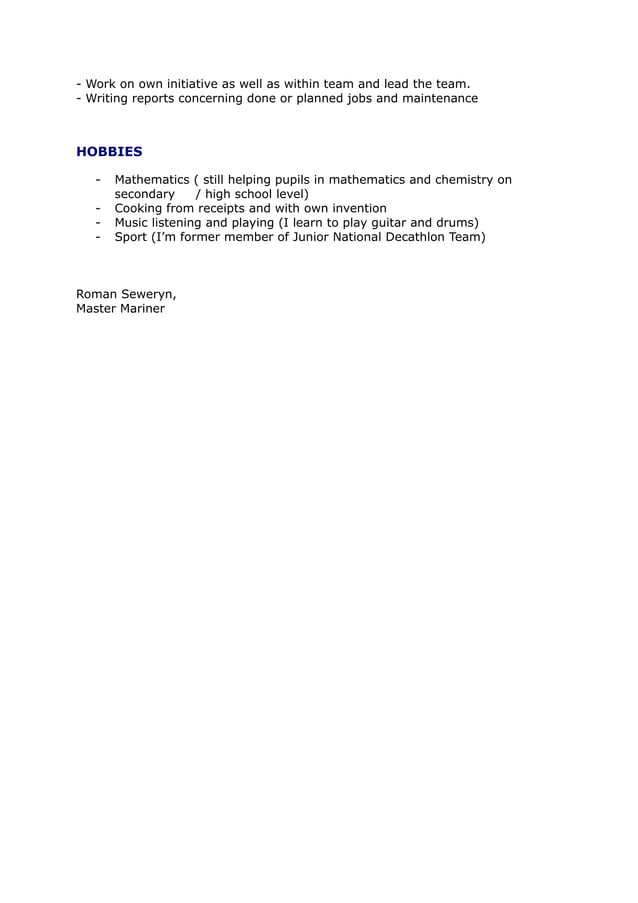 Roman Seweryn CV | PDF