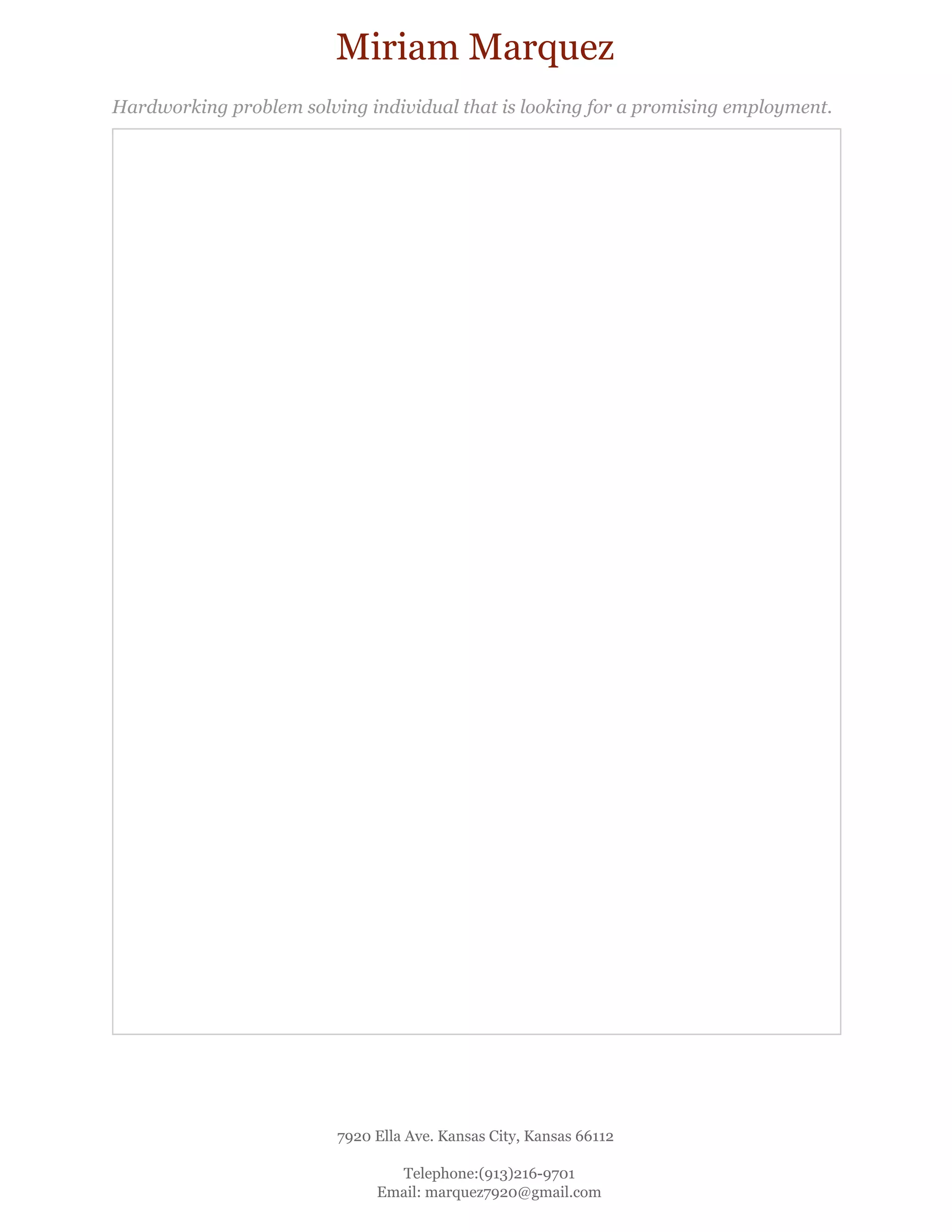 ResumeMiriamMarquez | PDF