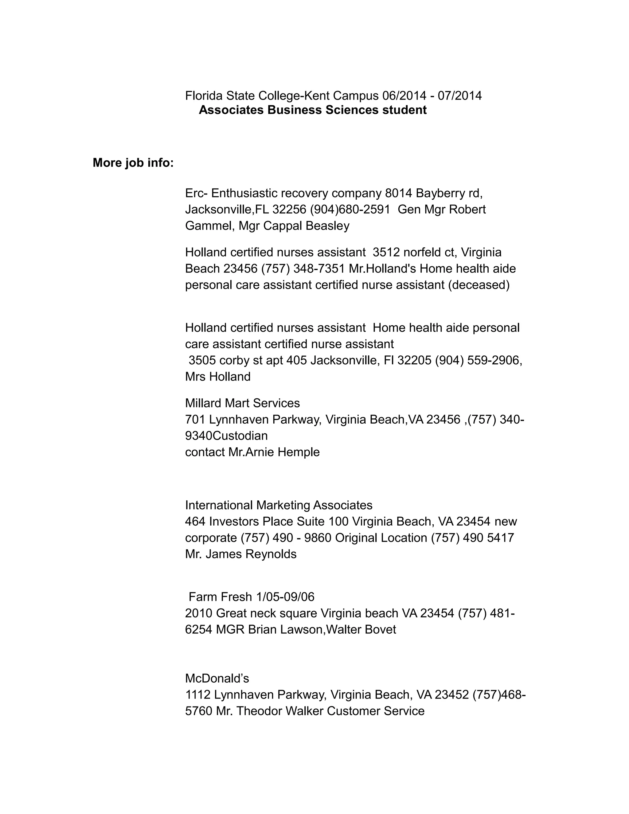 James Martin basic resume | RTF