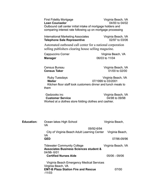 James Martin basic resume | RTF