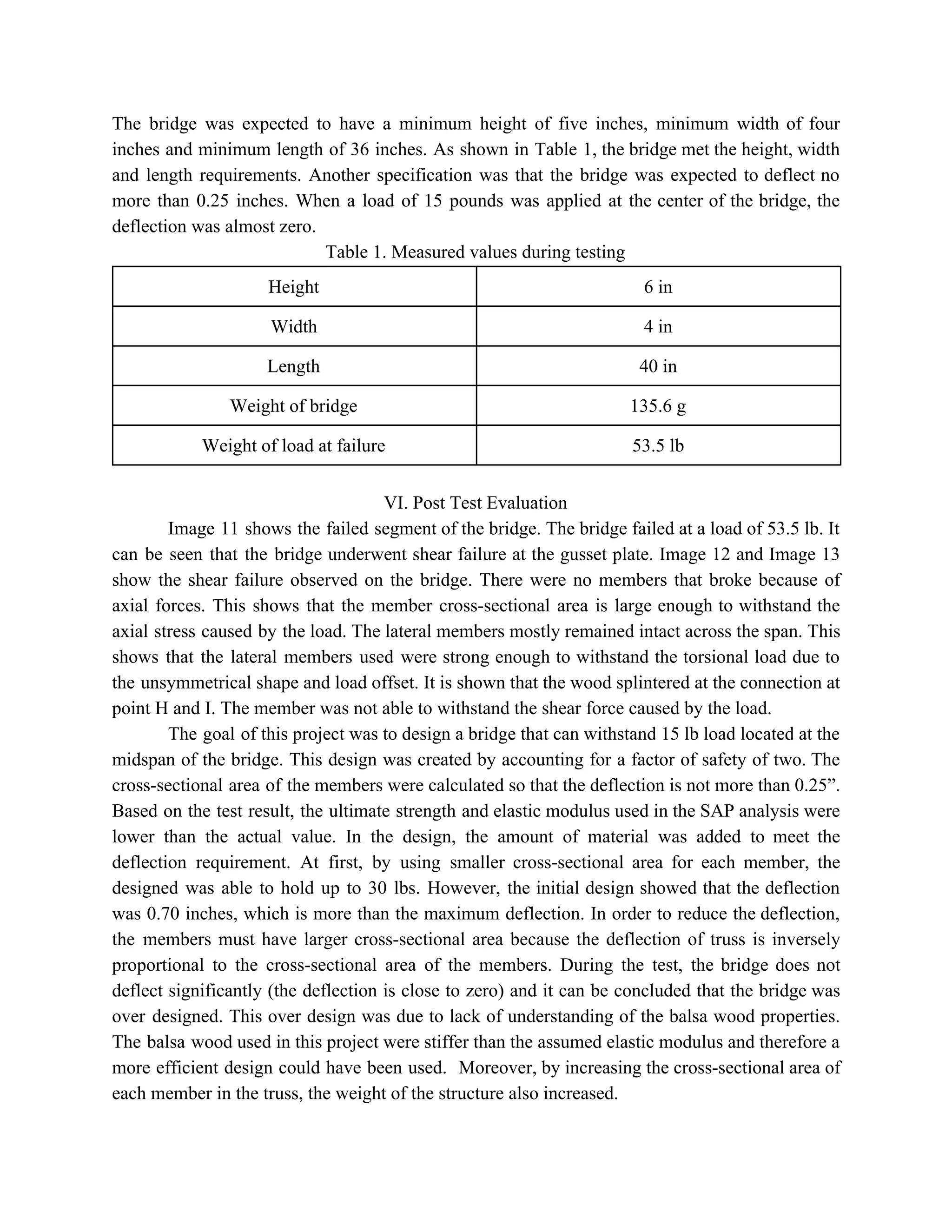 Final Report (Balsa Wood Bridge Design) | PDF