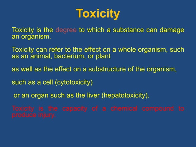 CHEMICALS HAZARDS AND TOXICITY