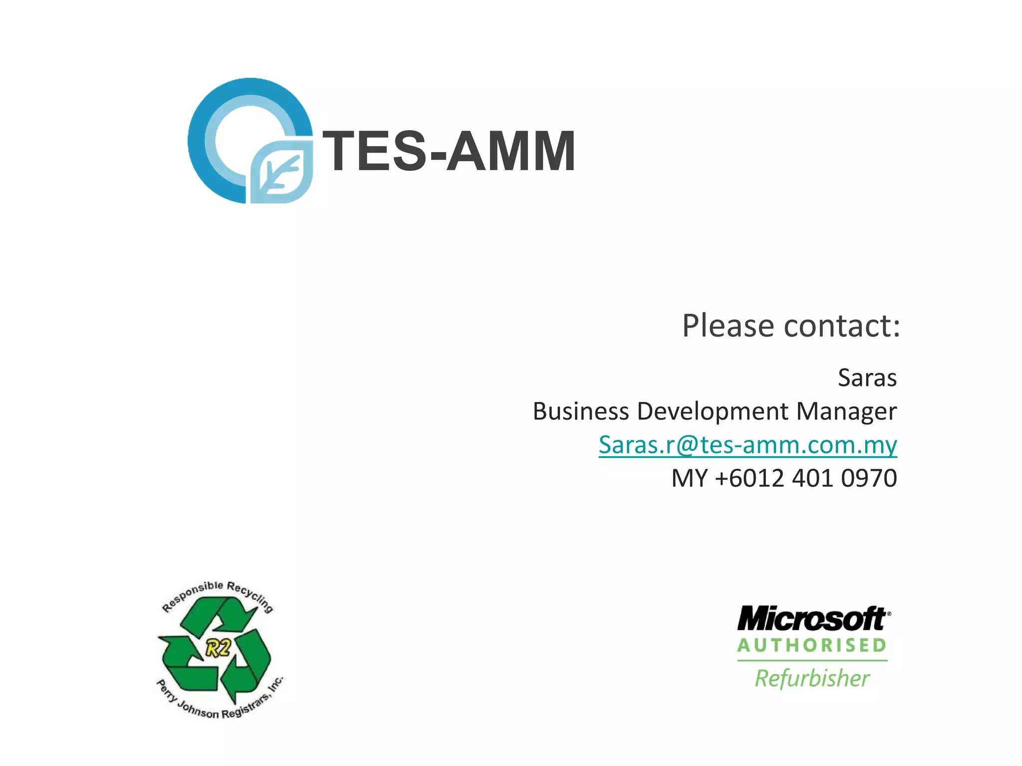TES-AMM IT Asset Disposition Services | PPTX