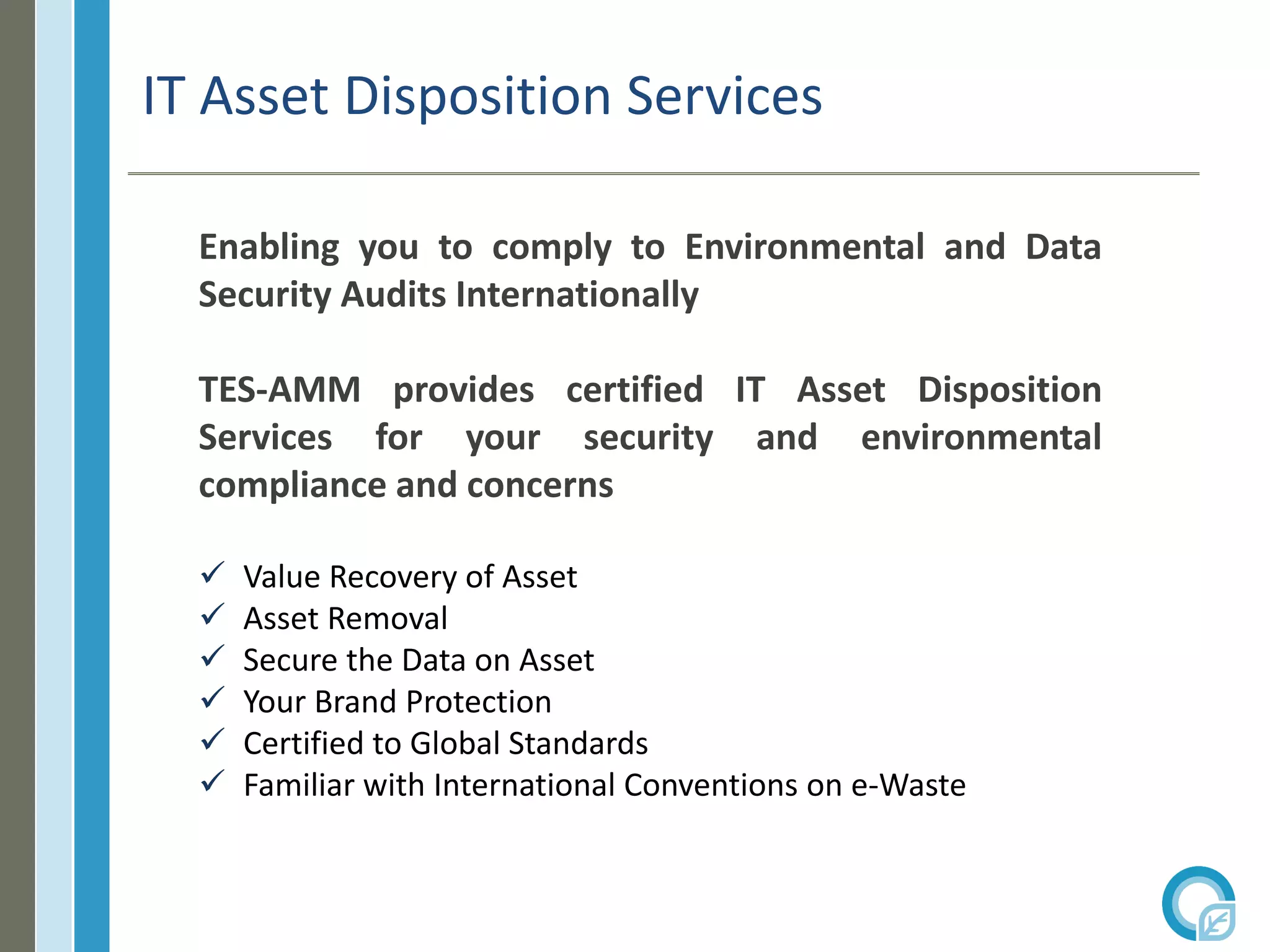 TES-AMM IT Asset Disposition Services | PPTX