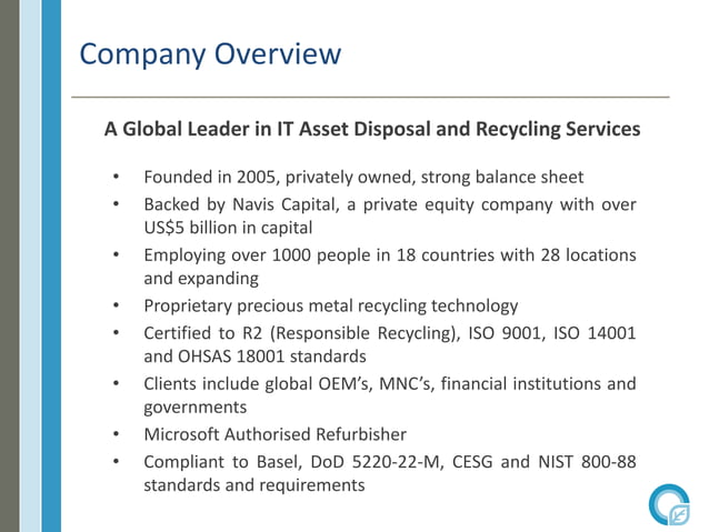 TES-AMM IT Asset Disposition Services | PPTX