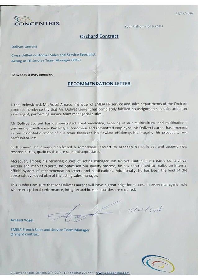 Recommendation letter CNX | PDF