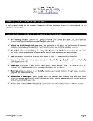 Justin Borges Resume | PDF