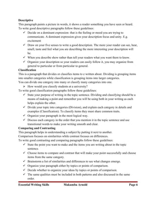 Essentail Writing Skills | DOC