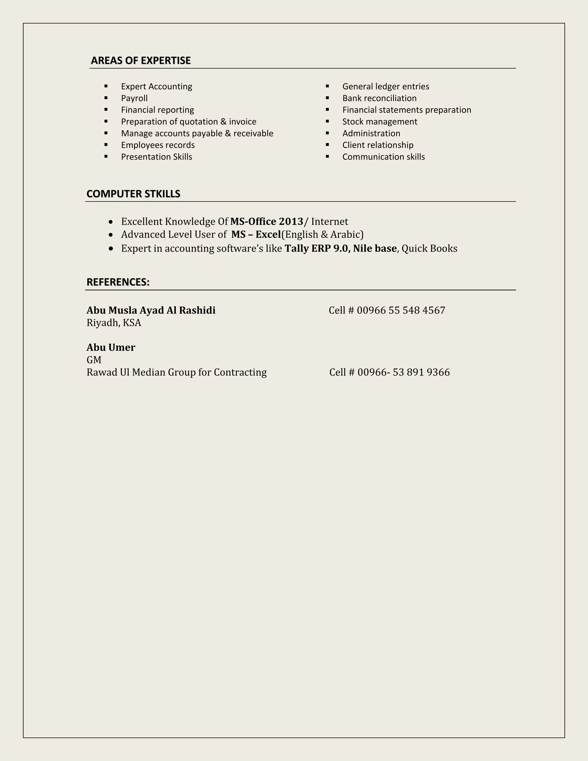 Umair Resume | PDF | Business Accounting & Finance | Business