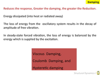 7 Damping +IDoF.pptx Chapter seven degree of freedom damping | PPTX