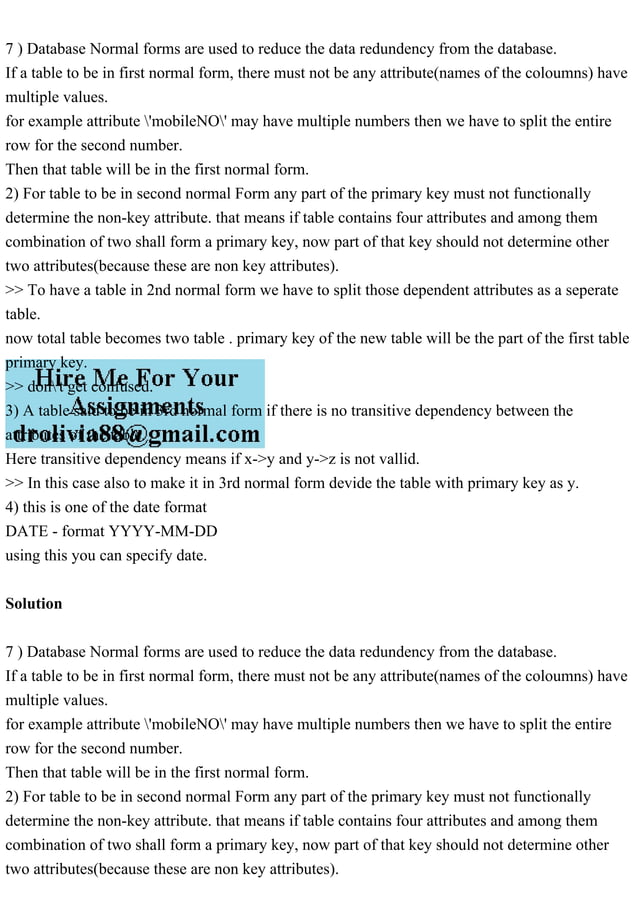 7 ) Database Normal forms are used to reduce the data redundency fro.pdf