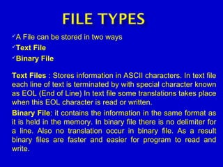 7 Data File Handling | PPT | Programming Languages | Computing