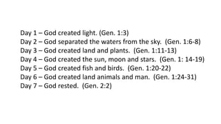 7 days creation.pptx | Christianity | Religion & Spirituality